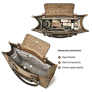 Large Tote Handbags for Women, Faux Leather Ladies Top-handle Bags Womens Large Shoulder Purses and Handbags Women's Fashion PVC Signature Leather Pocketbooks