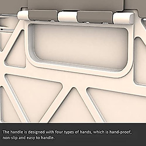 Car Trunk Storage Box Pp Material Vehicle-Mounte Household Use Firm Foldable Storage Trunk Oganizer 30L Volume Auto Accessories (White)