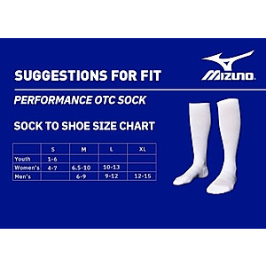 Mizuno Performance Otc Sock, Black, Large