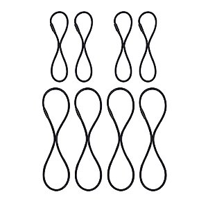 ZYAMY 8pcs Black Universal Elastic Band Replacement Microphone Shock Mount Rubber Ring Shock Mount Retainer