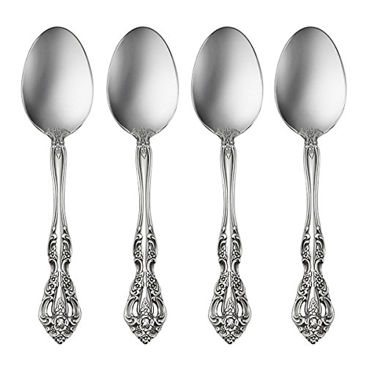 Oneida Michelangelo Fine Flatware Set, 18/10 Stainless, Set of 4 Dinner Spoons