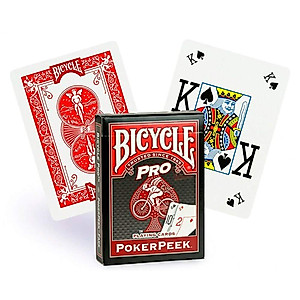 Bicycle Pro Poker Peek Red Back Playing Cards