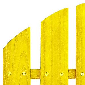 Tidyard 2-Seater Patio Adirondack Chair&Ottoman Fir Wood Yellow Outdoor Fire Pit Chair Wooden Garden Armchair for Porch Pool Lawn Deck Backyard Balcony Outdoor