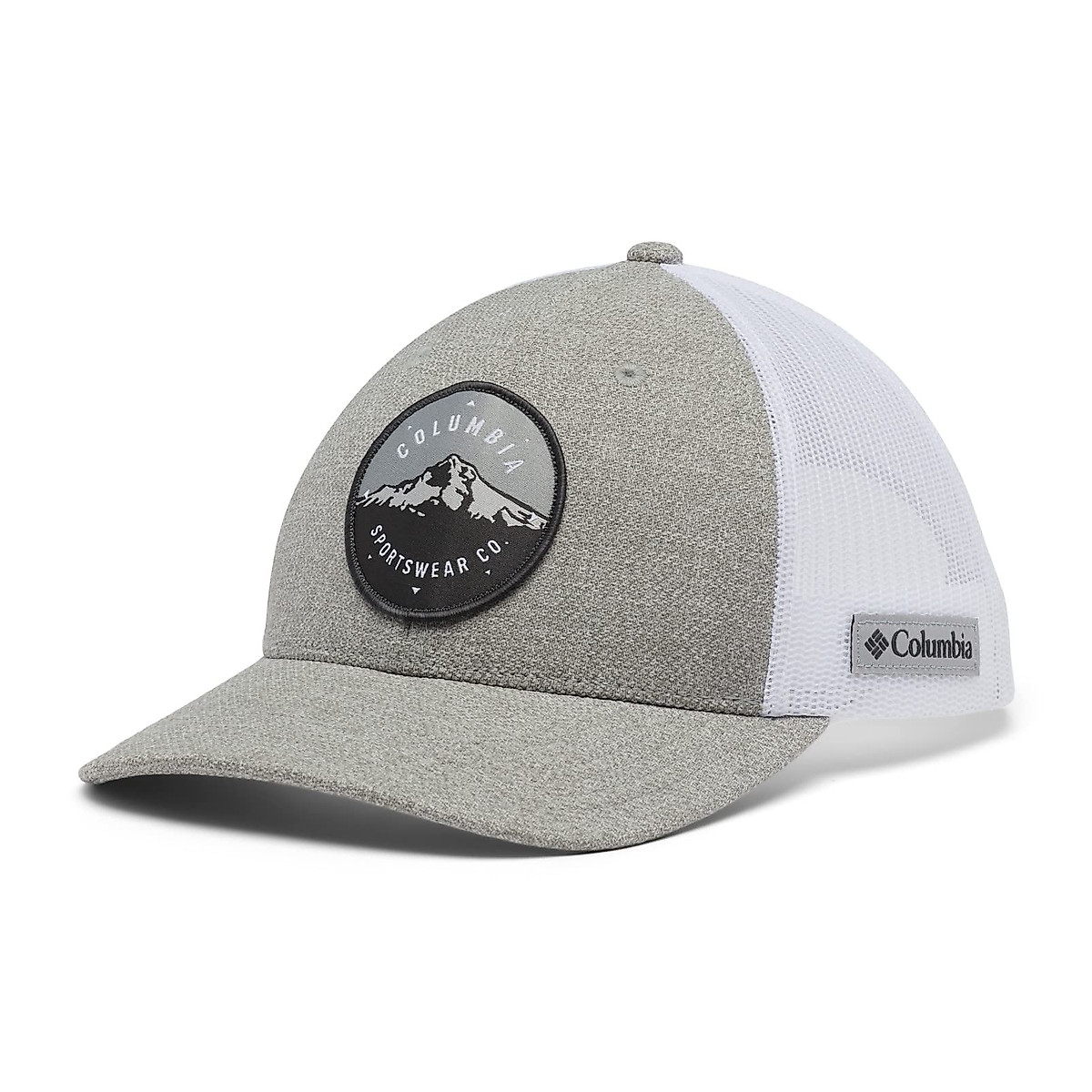 Columbia Women's Mesh Snap Back - High, Columbia Grey Heather Mt Hood Circle Patch, One Size
