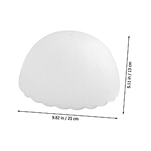 EXQUIMEUBLE 1PC glass lampshade table lamp shades bedside lamp shades clip on lamp shade small lamp shades glass light shade replacement glass light cover stand e27 white floor lamp rural