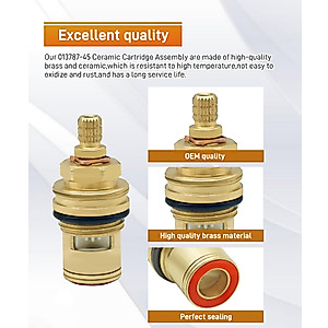013787-45 Ceramic Cartridge Assembly Fits For T&S Brass Faucets,Hot Ceramic Cartridge faucet parts,Temperature 40F-140F,Pressure 20PSI-125PSI (HOT)