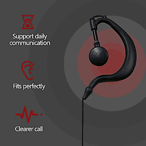 BAOFENG Two Way Radio Earpiece Ham Radio K Port Headset | Walkie Talkie Headphone UV-5R BF-F8HP UV5R 5RM UV-21R UV-5G Plus GM-5RH K5PLUS AR-152 UV-17R BF-888S GM-15PRO UV-S9 Plus Etc (2Pack)
