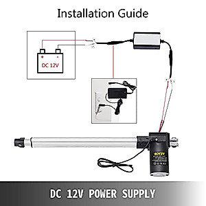 Happybuy 16 Inch Stroke Electric Actuators DC 12V with Mounting Bracket Heavy Duty 6000N/1320LB Actuators for Recliner TV Table Lift Massage Bed Electric Sofa