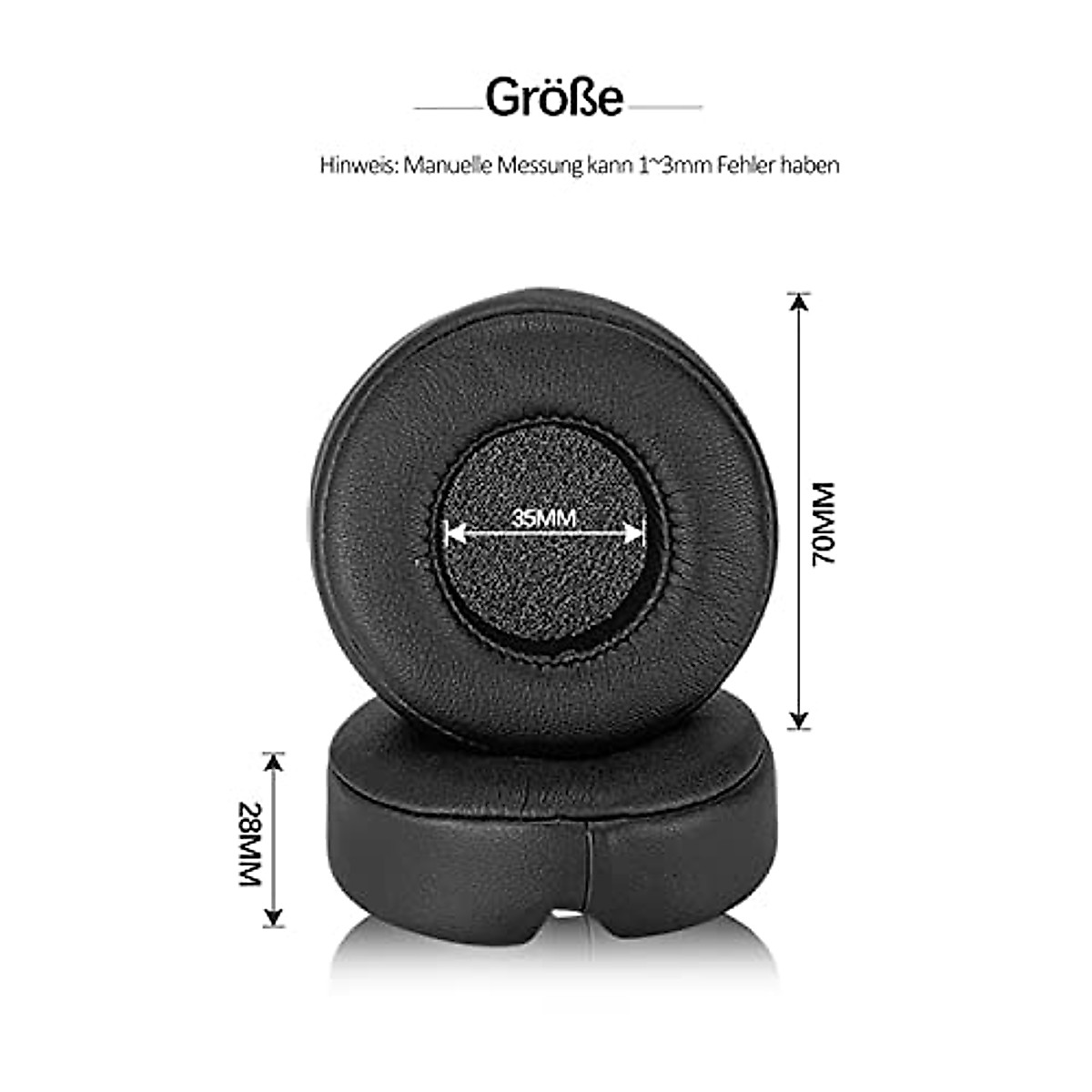 Adhiper Replacement Mixr Earpads Replacement Ear Pads Protein PU Leather Ear Cushion is Compatible with Mixr On-Ear Headphones (Red)