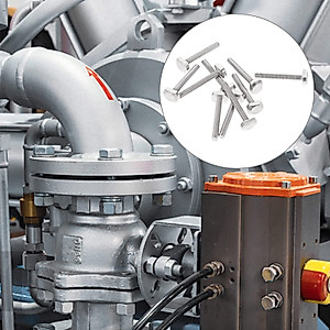 DOITOOL 10pcs T-Bolt Jig Bolts Stainless Steel Sliding Screw Stainless Steel t Bolt Sliding Screw Bolt Stainless Steel Drop-in Stud T Track Accessories T Slot Drop-in Stud Sliding Bolt