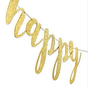 Happy 80th Birthday Banner - 80th Birthday Banner，80 Banner Gold，80th Anniversary Banner Gold，80th Birthday Banner for Women/men，happy 80th Birthday Banner Party Decorations