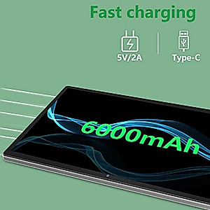 2023 Newest 2 in 1 Tablet, 10 inch Android 11 Tablet with Keyboard, 4GB+64GB, Tablets with Case Mouse Stylus, 1.8GHz Quad Core, 1280*800 HD Touch Screen, 8MP Dual Camera, Games, Wi-Fi, BT Tableta PC