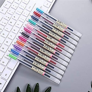 NYKKOLA Premium Gel Ink Pen 12 Packs Fine Point Pens Ballpoint Pen for Japanese Office School Stationery Supply 0.5mm Fine Tip
