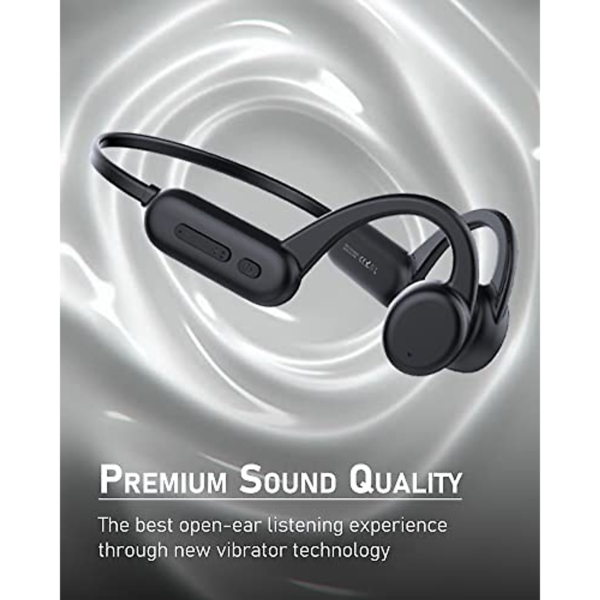 ESSONIO Bone Conduction Headphones Swimming Headphones Open Ear Bluetooth IPX8 Waterproof Underwater Headphones for Swimming Built-in 8G Memory