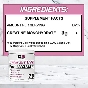 Creatine for Women - creatine women creatina booty gain supplements micronized monohydrate unflavored powder (70 Servings)