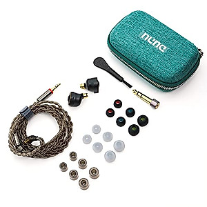 DUNU TALOS 14.6mm Planar Driver in-Ear Monitors, Hybrid 2 Balanced Armature and Magnetic Driver IEMs in-Ear Earphones (Black)