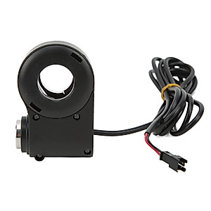 BuyWeek Electric Scooters Thumb Lock Kit, Universal 12/24/36/48V Electric Bike Thumb Lock Kit with Handlebar Switch Electric Scooters Accessory