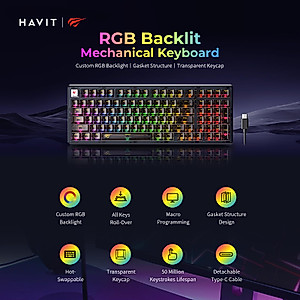 HAVIT KB875L RGB Backlit Mechanical Keyboard