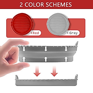 Air Fryer Silicone Liners Air Fryer Liners - 2 Pack Foldable Air Fryer Pot Reusable Air Fryer Baskets 8.5 Inches Round Air Fryer Accessories Replacement for Parchment Liner Paper…