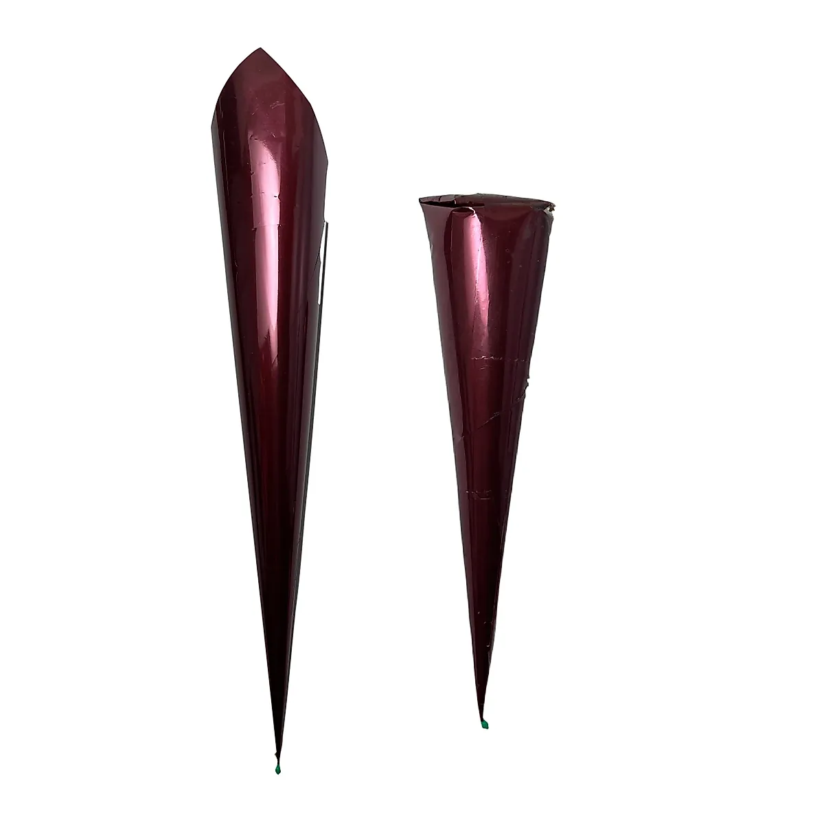 SaVvam Empty Pre-rolled cones for making henna cones, Handmade Rolled Mylar Cellophane Cones For Henna Paste, Temporary Tattoo, Jaqua Designs, Cake Icing, Cake Decoration Large (12 EMPTY CONES)