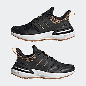 adidas RapidaSport Running Shoe, Black/Black/Gold Metallic, 13 US Unisex Little Kid