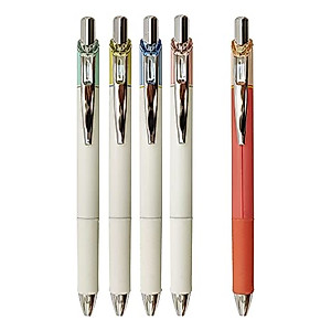 Pentel EnerGel Clena Retractable Liquid Gel Pen, Micro Fine Point 0.3mm Needle Tip, Black Ink, Classical Pink Body (BLN73LP-A)