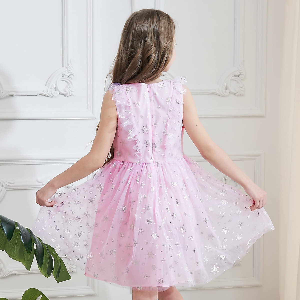 Sosomi Tulle Dress for Girls Summer Dress,Sleeveless Teen Dresses,Girls Dresses Size 7,Blue Dress for Girls,Elegant Mesh Dress,Princess Dresses for Girls,Dresses for Teens,Fashion Girls’Dressess