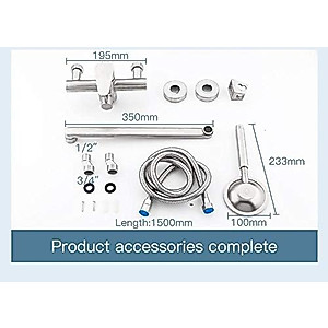 Kitchen Taps Shower Faucets Classic Bathtub Faucet Single Holder Long Nose Stainless Steel Bathroom Faucet Bath Mixer Tap