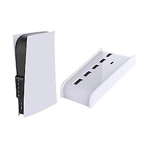 ND White 6 Ports Extend USB Hub Adapter High Speed Splitter for Sony PS5 PS4 Pro Console