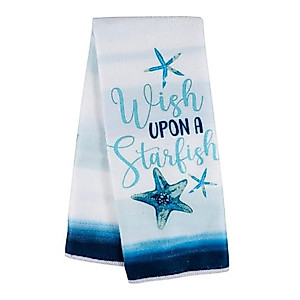 TopNotch Outlet Hand Towel - Kitchen Decor (2 Pc) Decorate Your Kitchen with Seashells and Lifes a Beach Enjoy The Waves Towels - Home Decor - Bath Towels - Kitchen Linens