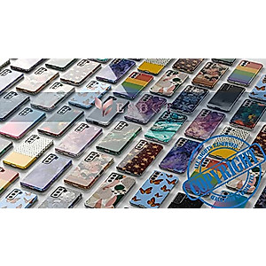 Esdot for Samsung Galaxy S21 Plus Case,Military Grade Passing 21ft Drop Test,Rugged Cover with Fashionable Designs for Women Girls,Protective Phone Case for Galaxy S21 Plus 6.7" Glitter Purple Marble