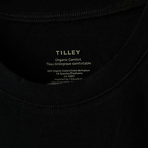 Tilley Men's Organic Crew T-Shirt, Black, X-Large