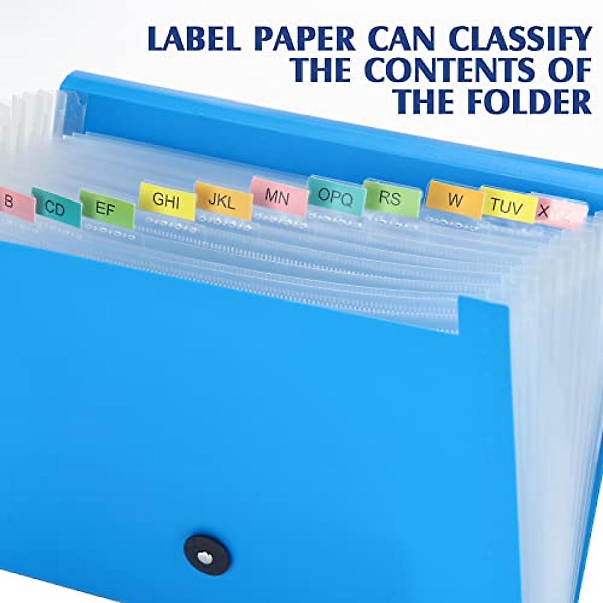 Tinlade 4 Pcs Expanding File Folder Organizer, A4 Letter, Bright Colors, Pocket Style, for School, Office, Home