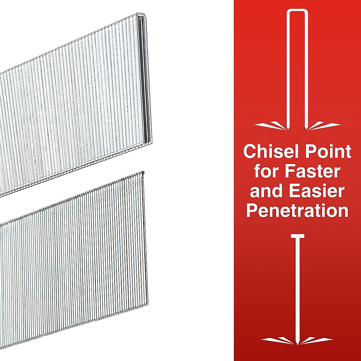 SHALL 3600 Counts 18 Gauge Narrow Crown Staples & Brad Nails, Heavy Duty Galvanized 1/4" Narrow Crown Staples (3/4" 1" 1-1/4" 1-1/2"), Brad Nails (1" 2"), for Pneumatic, Electric Stapler/Brad Nailer