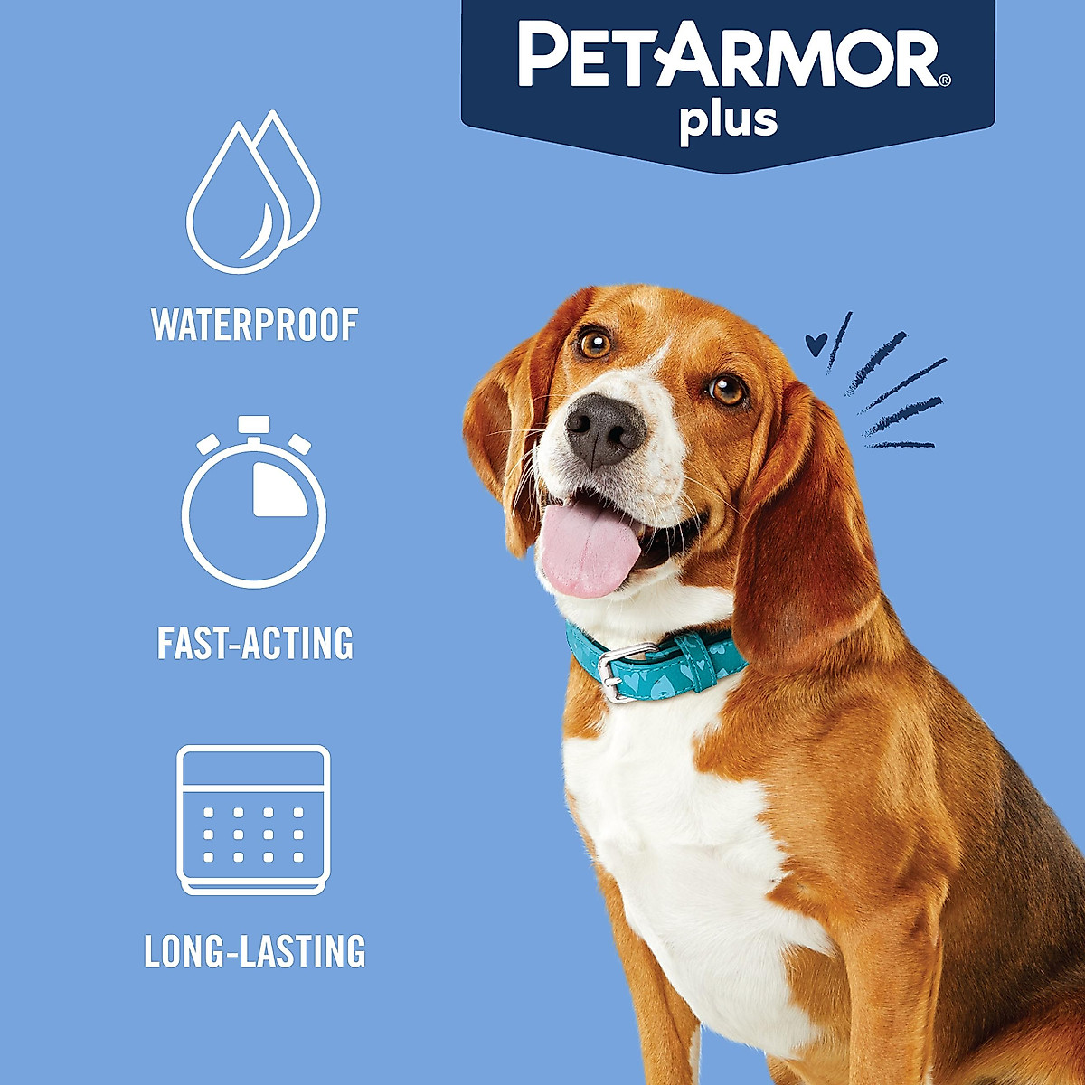 PetArmor Plus Flea and Tick Prevention for Dogs, Dog Flea and Tick Treatment, 3 Doses, Waterproof Topical, Fast Acting, Medium Dogs (23-44 lbs)
