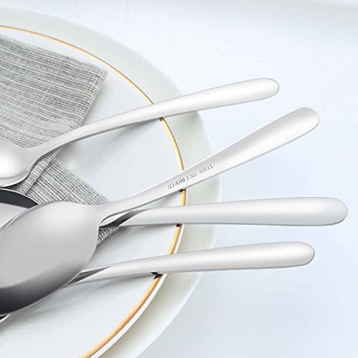 Gymdin 36 Pieces Teaspoons Set, 6.2 Inches Spoons Set, Stainless Steel Teaspoons Silverware, Small Spoons, Mirror Polished & Dishwasher Safe, Tea Spoons Suitable for Home, Kitchen and Restaurant