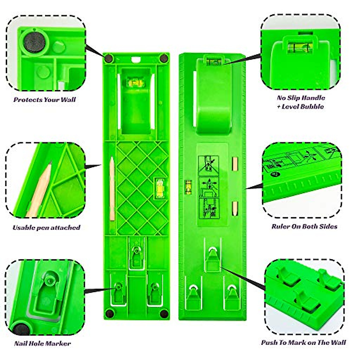 Picture Hanging Kit, Picture Hangers| 260 Pieces Wall Hangers Accessories with Picture Hanging Hooks,Nails for Hanging Pictures,Frame Hanging Hardware with Small Claw Mini Hammer with Magnecti Head.