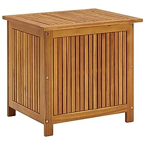 Jiaocha Patio Storage Box Deck Storage Box Outdoor Storage Cabinet Waterproof Storage Containers Storage Outdoor 23.6"x19.7"x22.8" Solid Acacia Wood