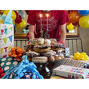 The Metal Magician Aluminum Birthday Candles, Silver Birthday Candles, 10 Birthday Candle Pack of 2, Birthday Candles for Cake, Sparkler Candles for Birthday Cake, Birthdate Candle Set of 2