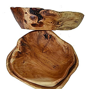 Creative Wood Bowl Root Carved Bowl Handmade Natural Real Wood Candy Serving Bowl (9"-10" )