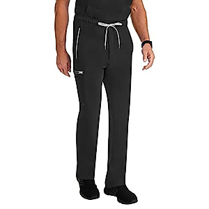 Healing Hands 6 Pocket Mens Scrubs Pant HH360 9171 Noah Cargo Scrub Pant for Men Full Elastic with Drawstring Black MSH