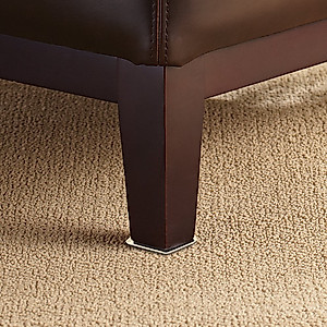 SuperSliders 4734195N Reusable Slide and Hide Furniture Movers for Carpet- Square Edge for Walls & Corners- Stays Hidden Under Furniture, 5" Linen (4 Pack)