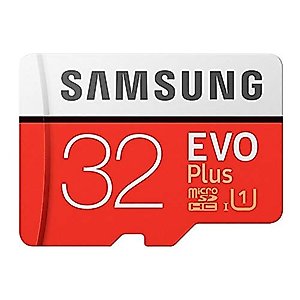 SAMSUNG 32GB EVO Plus MicroSDHC w/Adapter (2017 Model)