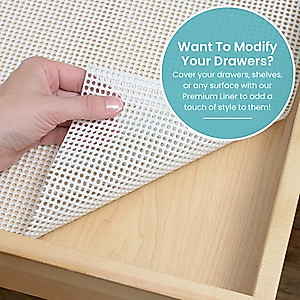 Con-Tact Brand Grip Premium Thick Non-Adhesive Shelf and Drawer Liner, 18" x 10', White