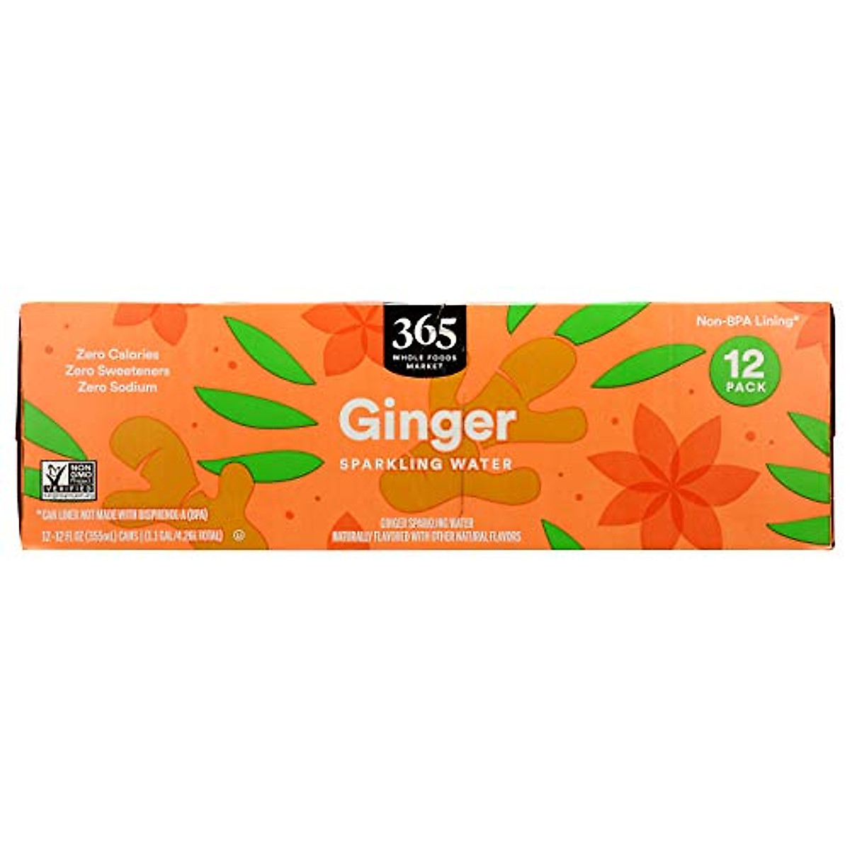 365 by Whole Foods Market, Sparkling Ginger Water 12Pk Cans, 12 Fl Oz