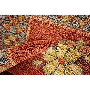 Unique Loom Sahand Collection Traditional Geometric Classic Red Area Rug (7' 0 x 10' 0)