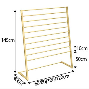 Freestanding Clothing Organizer Scarf Rack, Commercial Garment Rack Pants Hanger Shawl Organizer, Space-Saving Metal Pipe Shelf Retail Display Stands, Flower Wrapping Paper Holder Tie Belt Rack