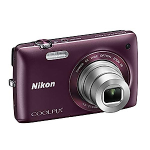 Nikon COOLPIX S4300 16 MP Digital Camera with 6x Zoom NIKKOR Glass Lens and 3-inch Touchscreen LCD (Plum) (Renewed)