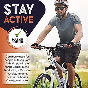 Copper Joe Arthritis Gloves - Compression Gloves for Arthritis Hand Pain Relief, Carpal Tunnel, RSI, Tendonitis and Rheumatoid. Typing Gloves - Wrist Support Brace for Women & Men - 1 Pair - (Medium)