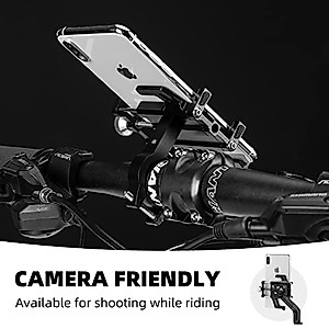 ROCKBROS Bike Phone Mount Holder Motorcycle & Bicycle Handlebar Cell Phone Holder 360° Rotatable Aluminum Phone Clip for iPhone 11 12 13 Pro Max Mini X XR Xs Plus Samsung S21 S20 S10